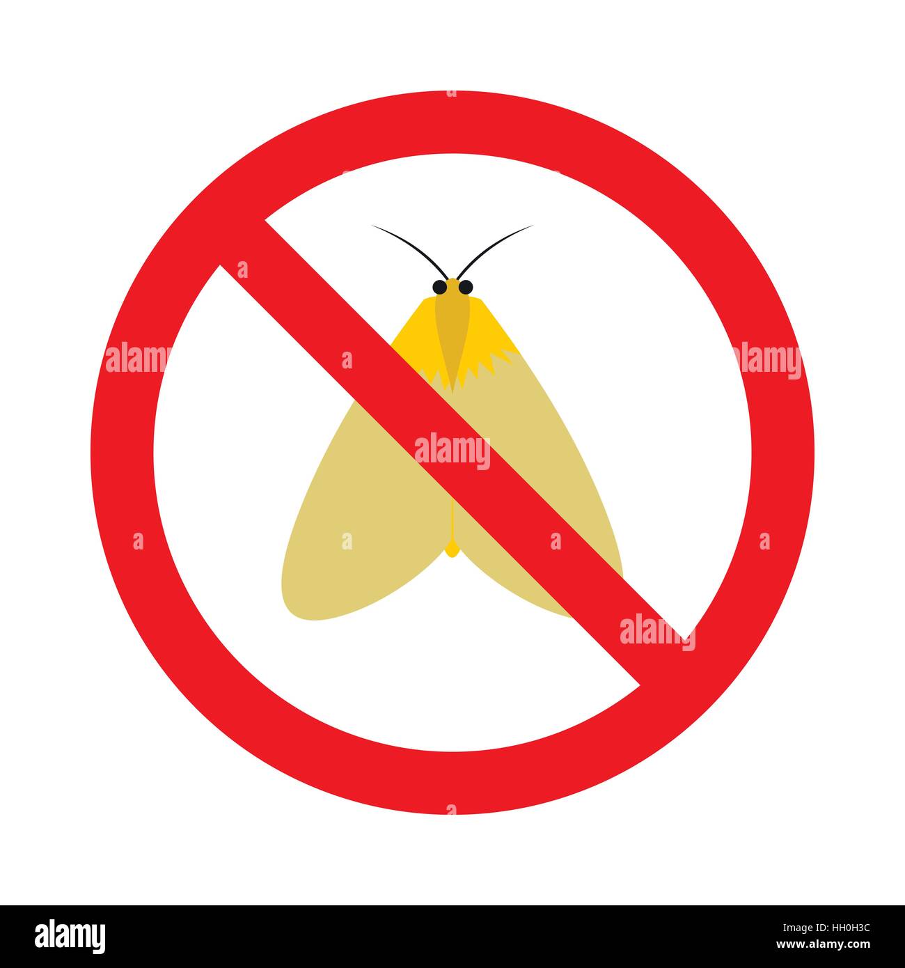 Prohibition sign moth icon, flat style Stock Vector Image & Art - Alamy