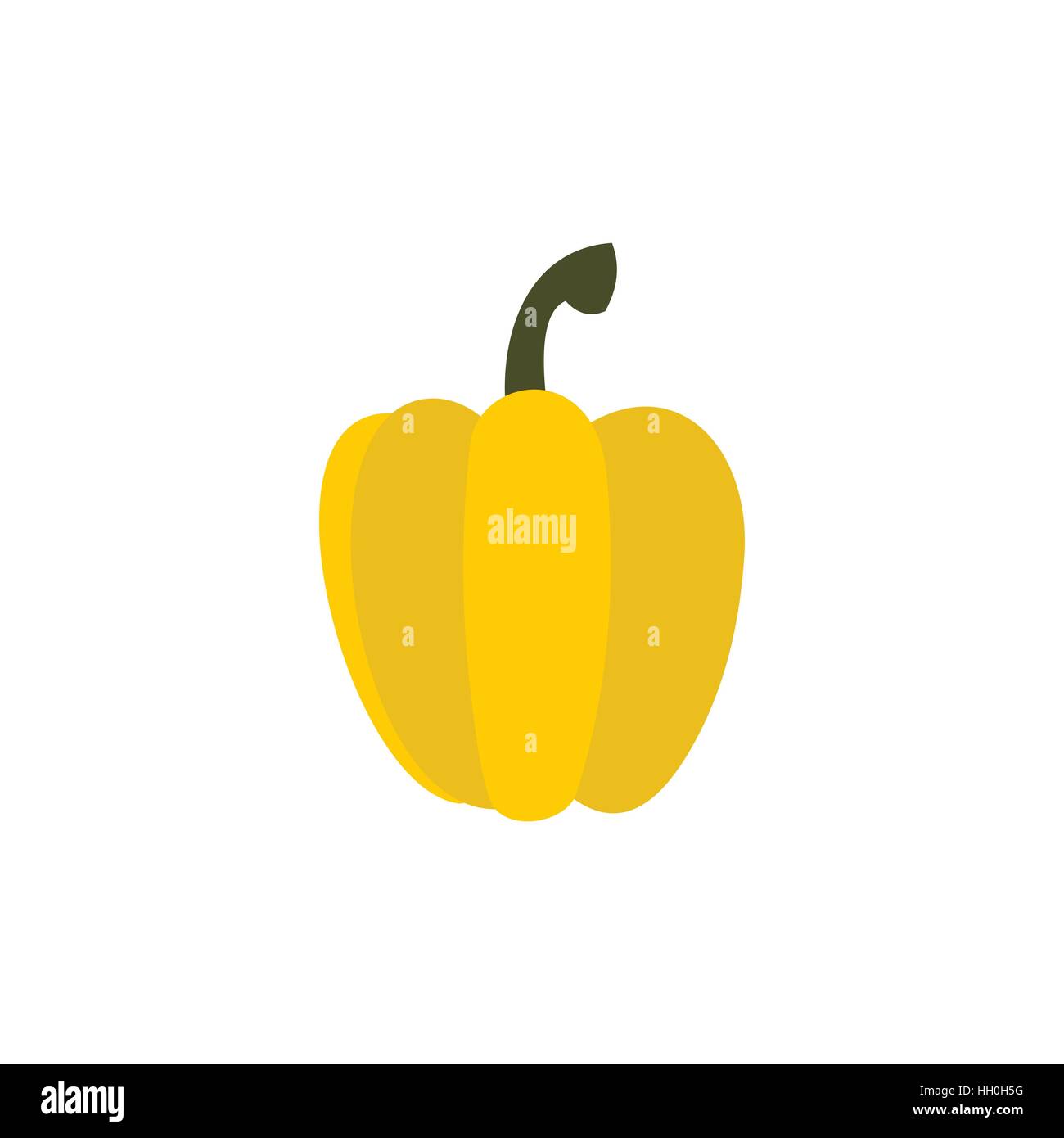 Yellow pepper icon, flat style Stock Vector Image & Art - Alamy
