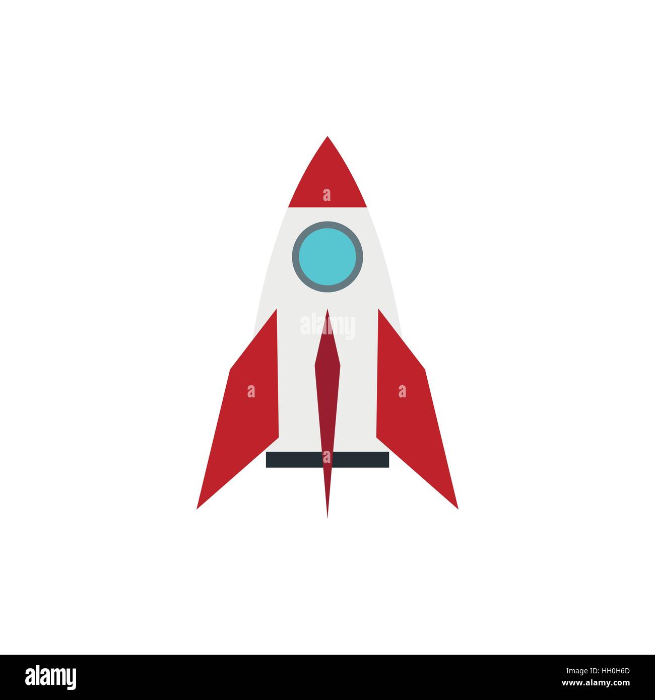 Retro rocket icon in flat style Stock Vector Image & Art - Alamy