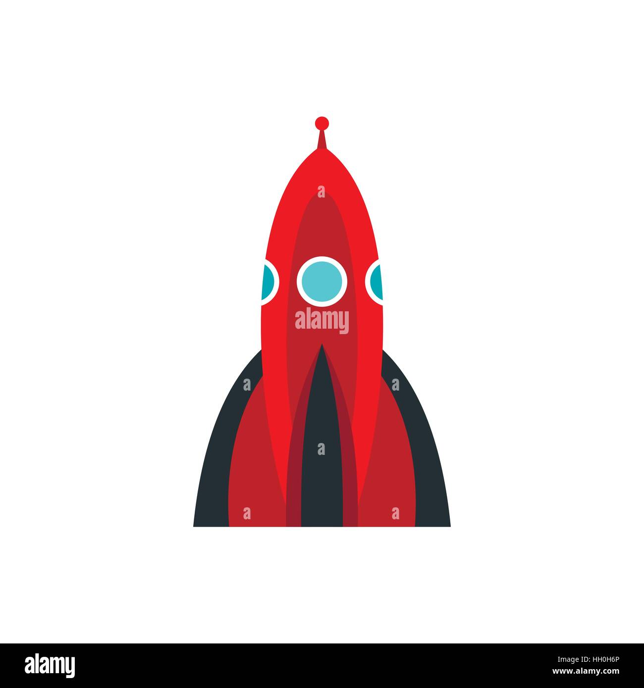 Red space shuttle icon, flat style Stock Vector Image & Art - Alamy