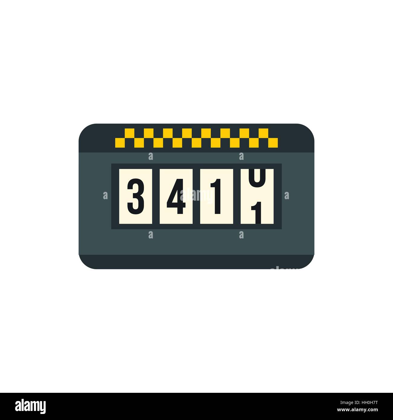 Meter taxi icon in flat style Stock Vector Image & Art - Alamy