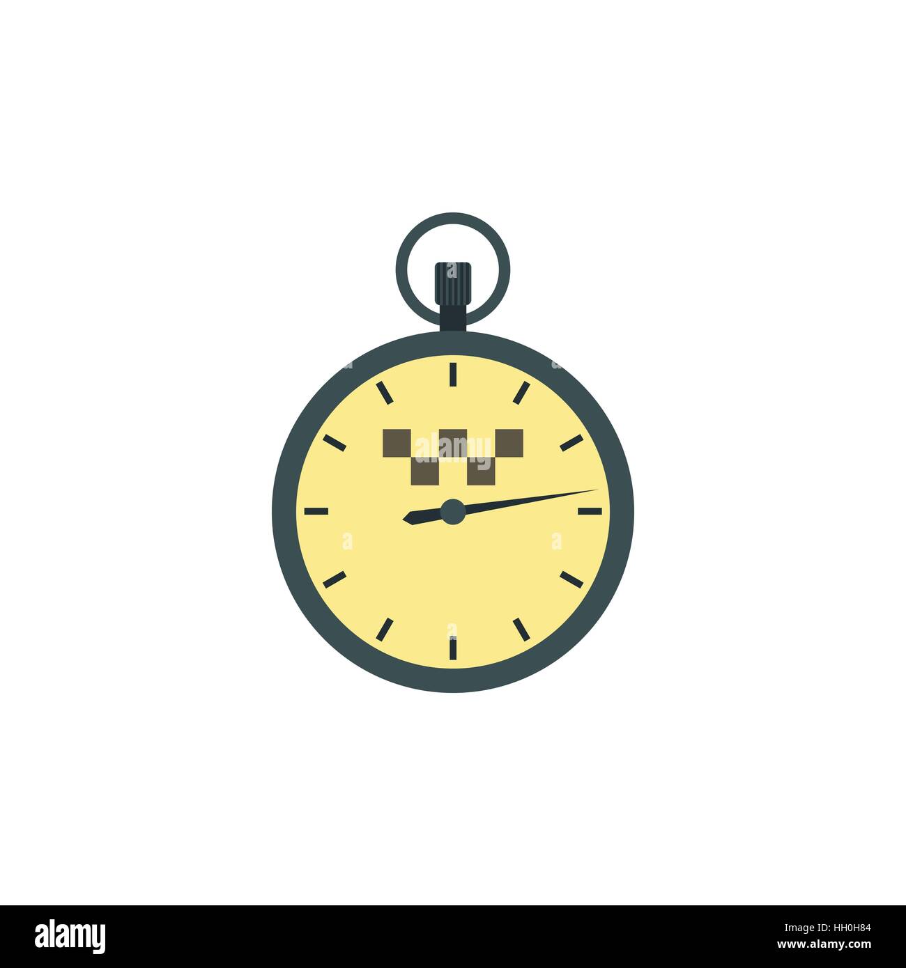 Stopwatch with taxi sign icon, flat style Stock Vector Image & Art - Alamy