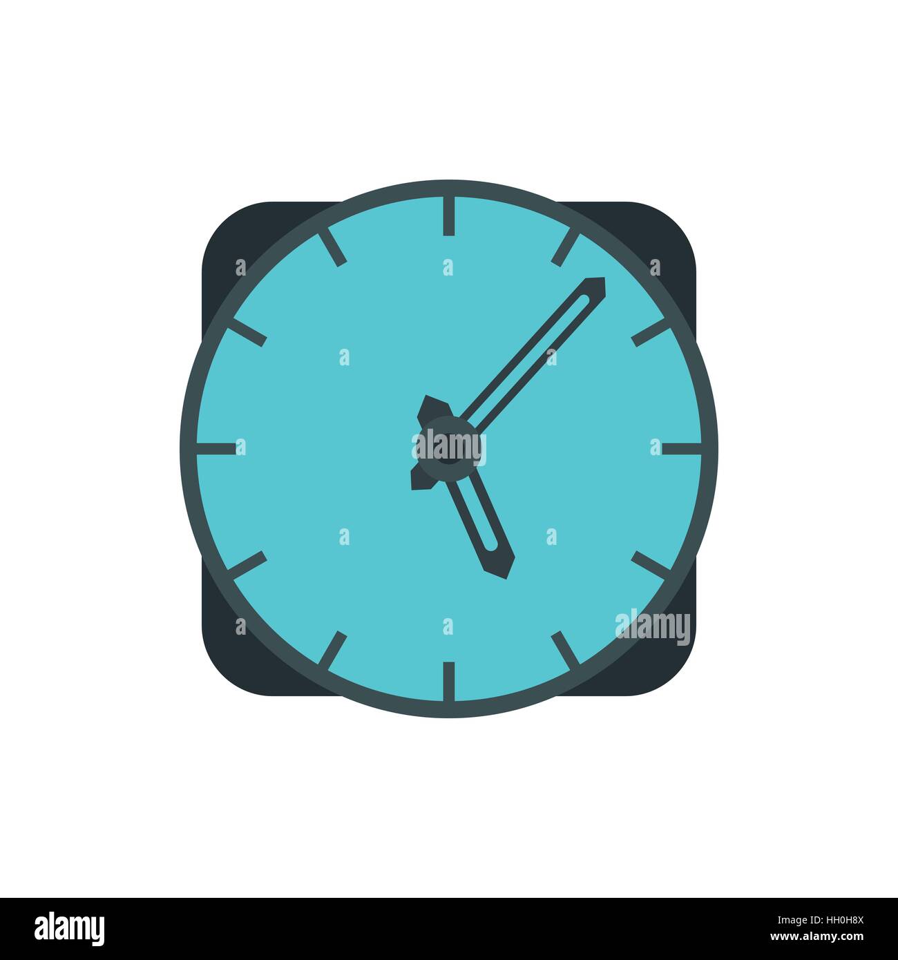 Wall clock icon in flat style Stock Vector Image & Art - Alamy