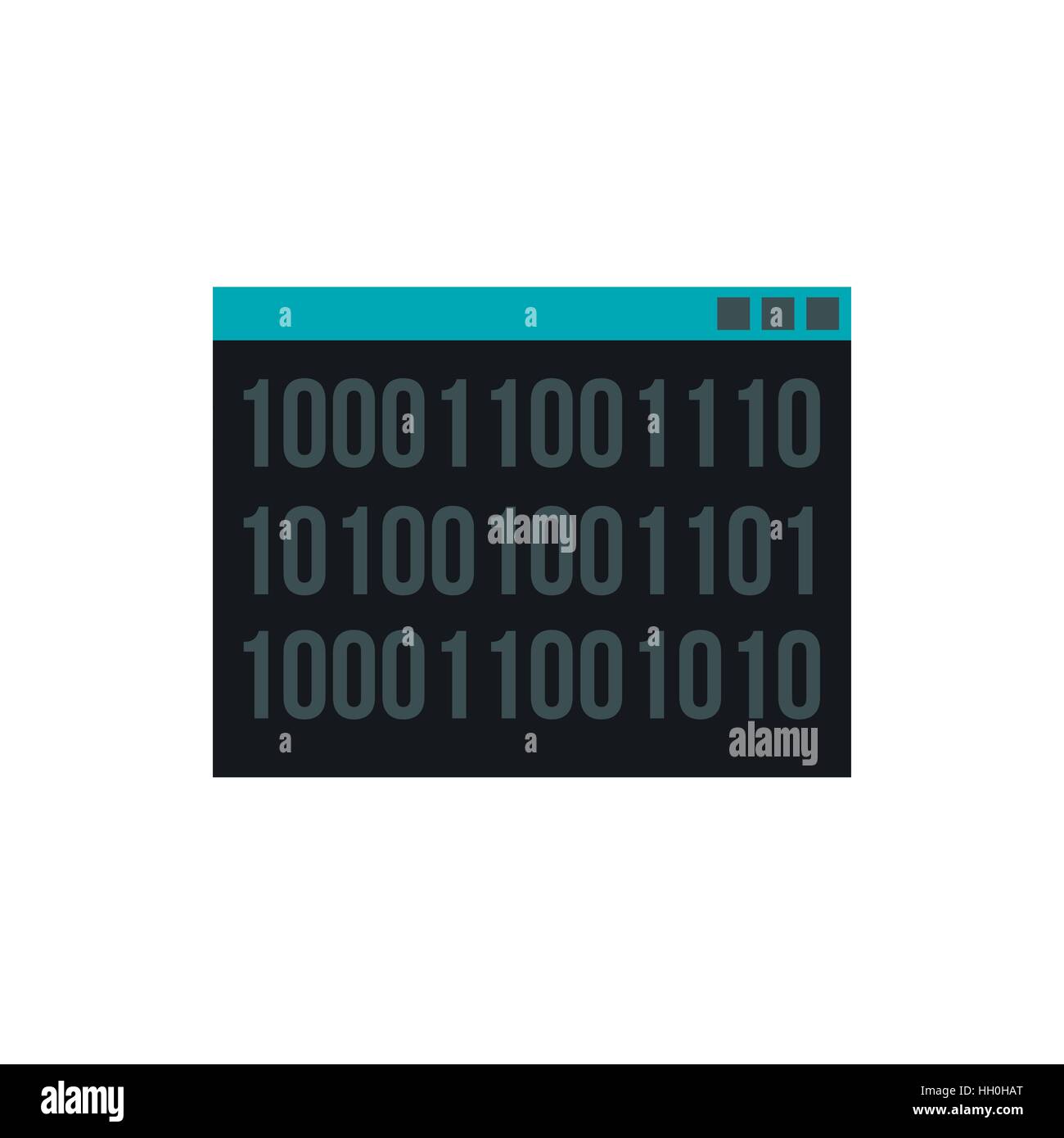 Binary code on screen icon, flat style Stock Vector Image & Art - Alamy