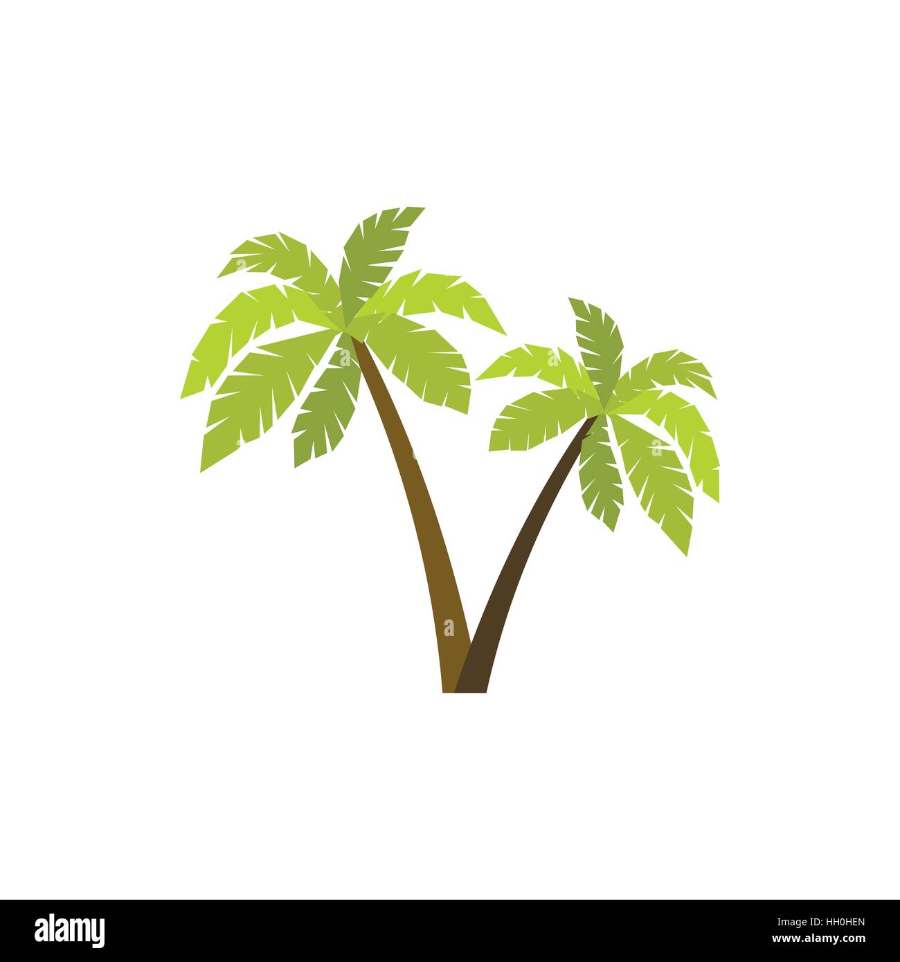 Two palms icon in flat style Stock Vector Image & Art - Alamy