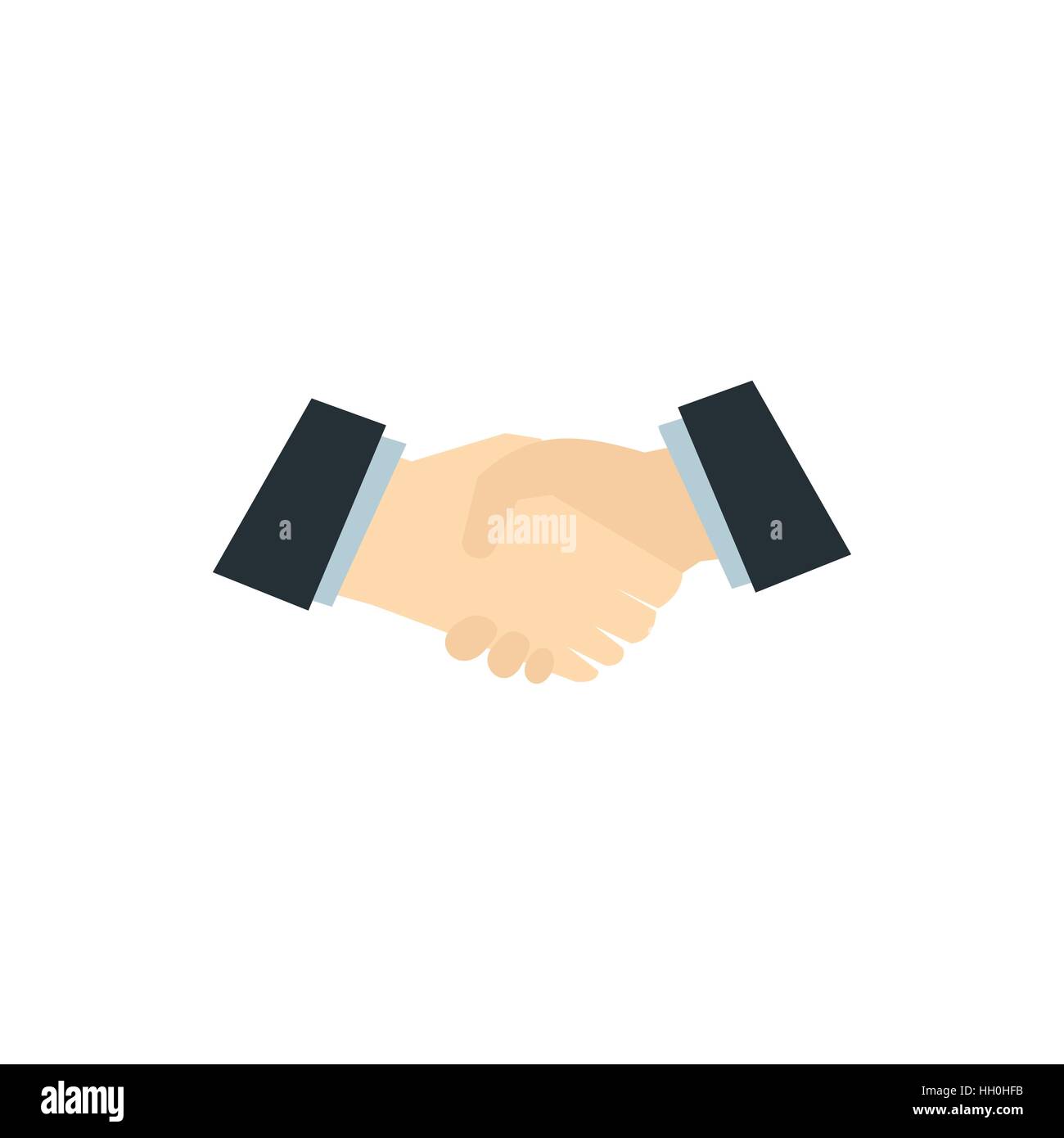 Handshake icon in flat style Stock Vector Image & Art - Alamy