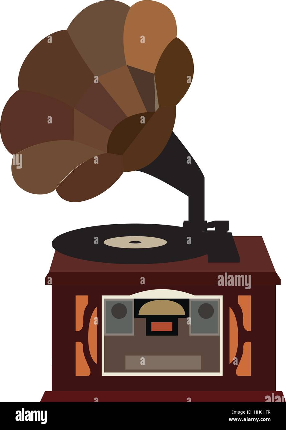 Isolated retro turntable Stock Vector Image & Art - Alamy