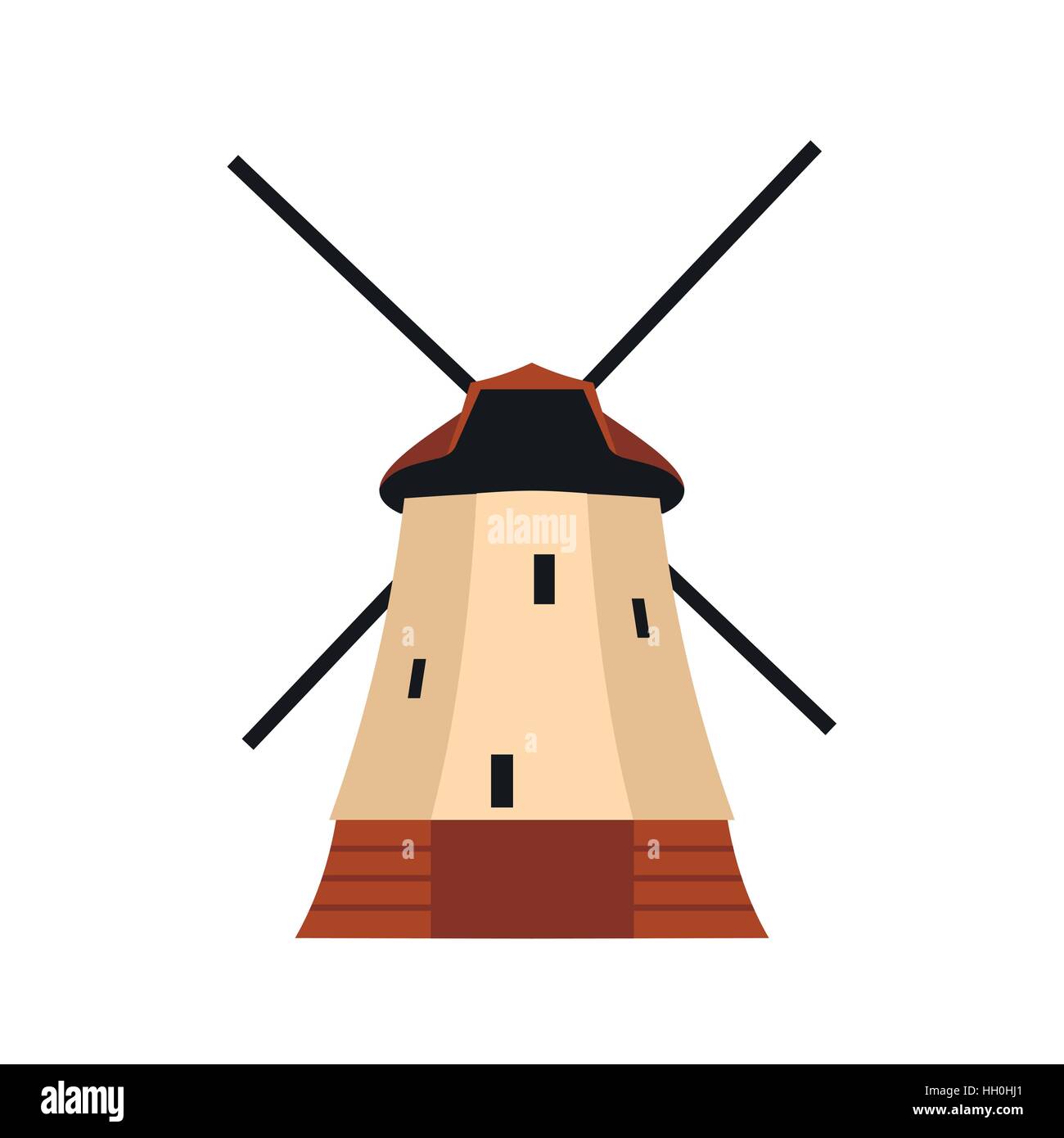 Windmill icon in flat style Stock Vector Image & Art - Alamy