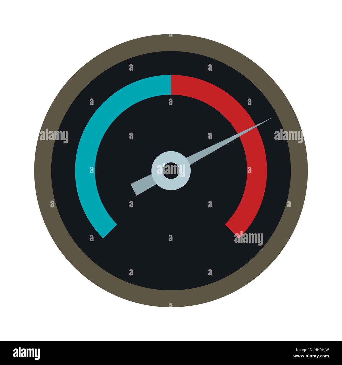Black tachometer icon, flat style Stock Vector Image & Art - Alamy