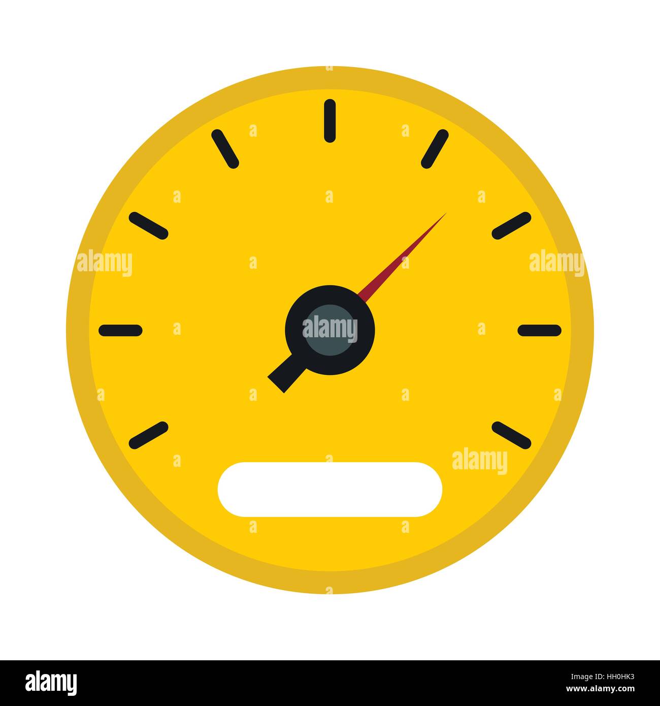 Yellow speedometer icon, flat style Stock Vector Image & Art - Alamy