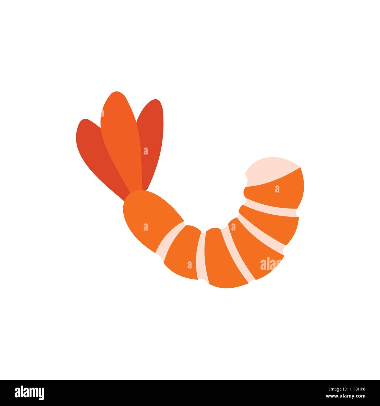 Shrimp icon in flat style Stock Vector Image & Art - Alamy