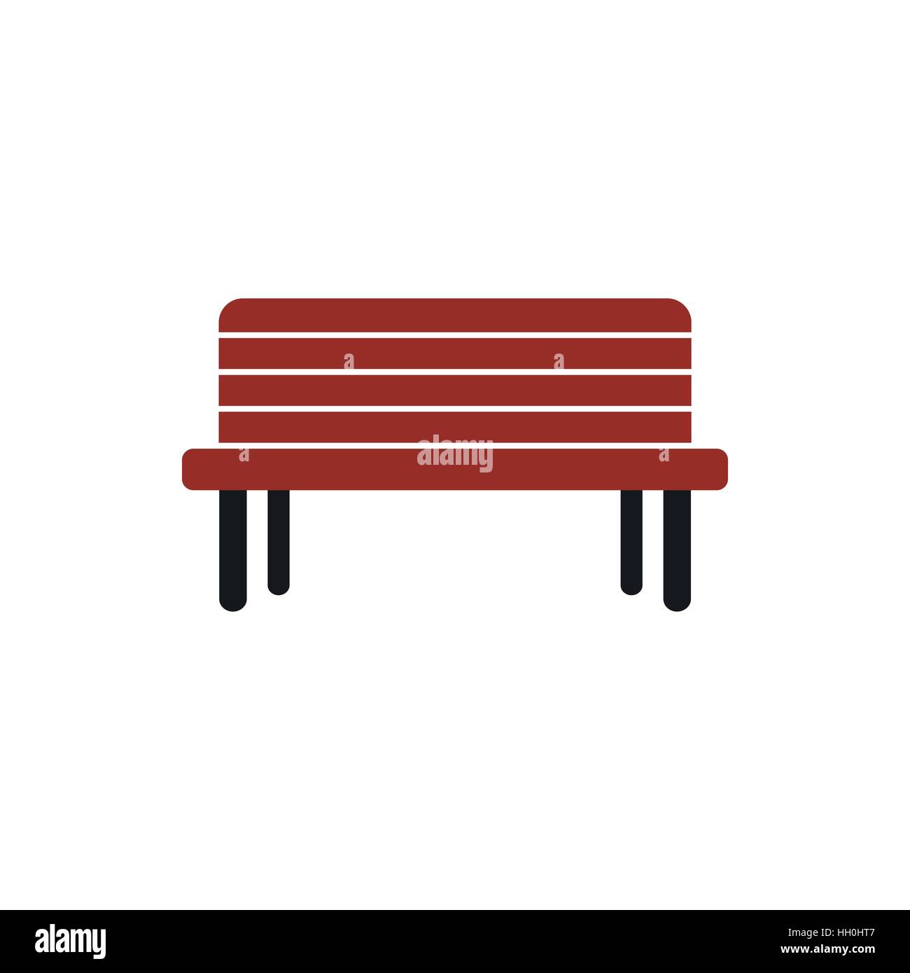 Wooden bench icon in flat style Stock Vector Image & Art - Alamy