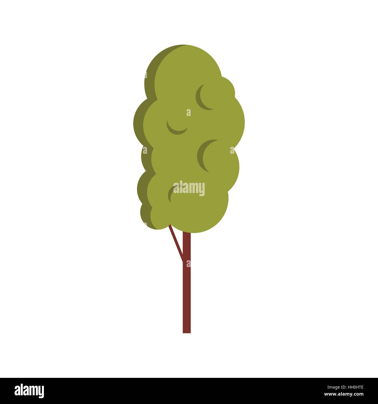 Green tree icon in flat style Stock Vector Image & Art - Alamy