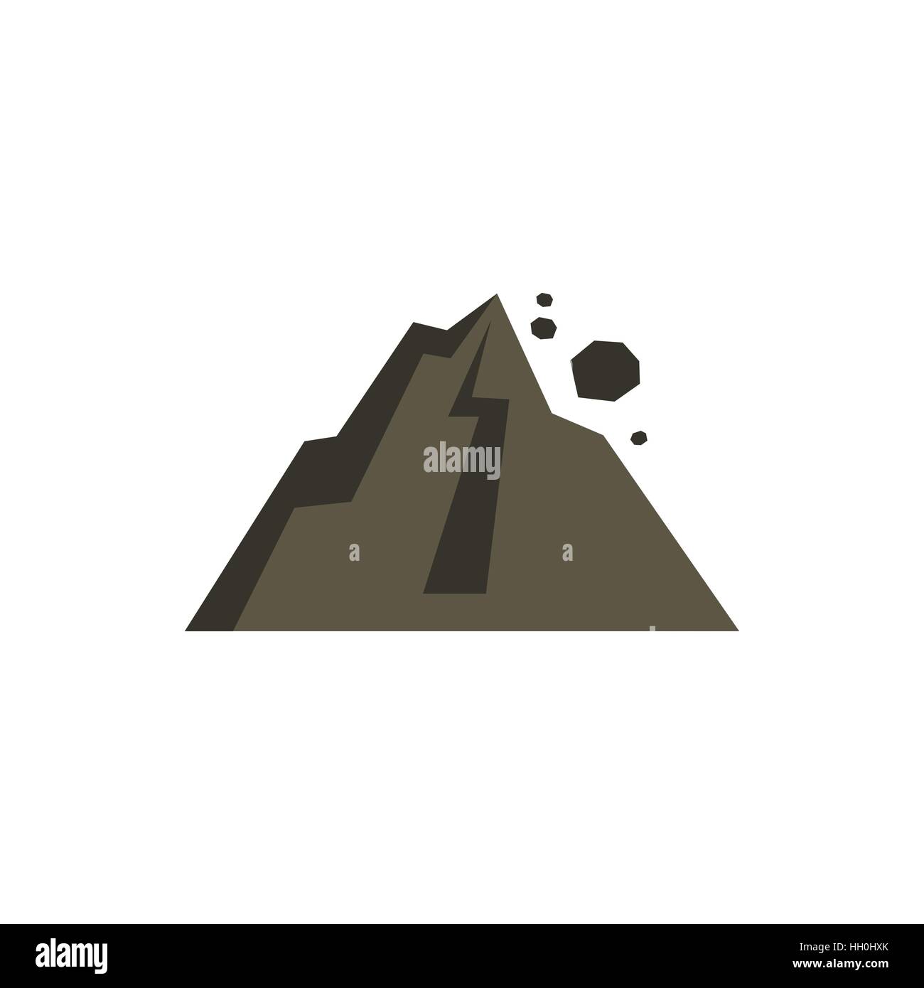 Warning sign in mountains Stock Vector Images - Alamy