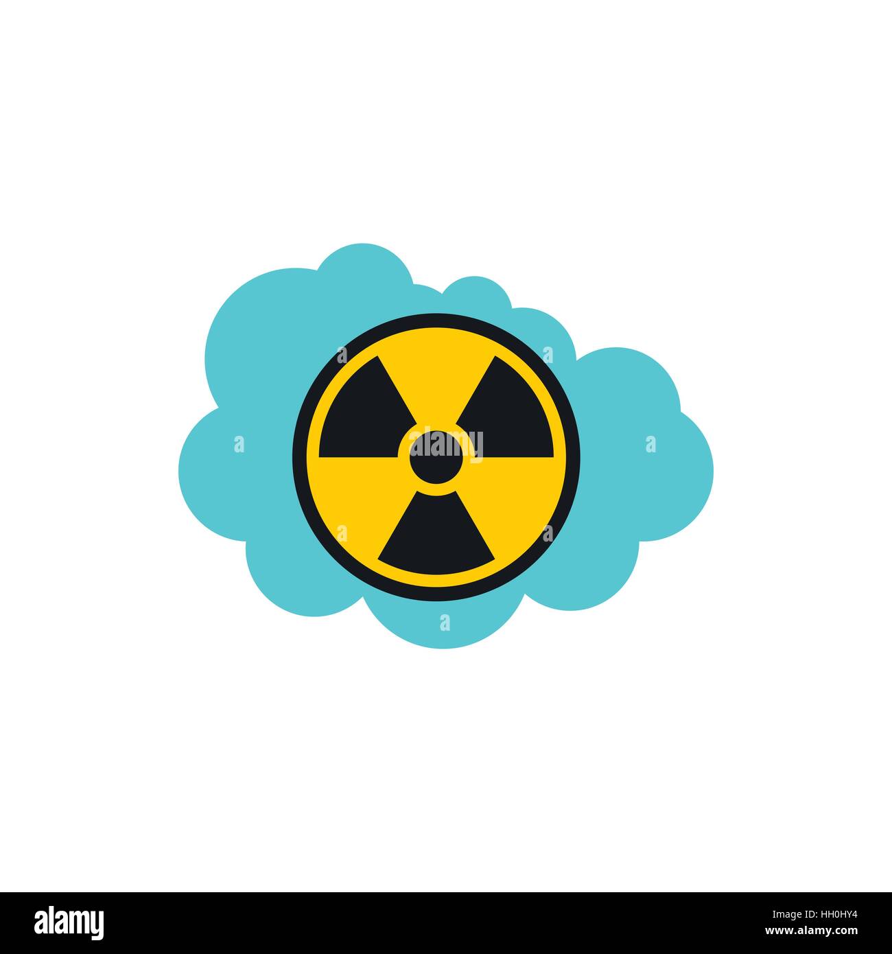 Radioactive air icon, flat style Stock Vector Image & Art - Alamy