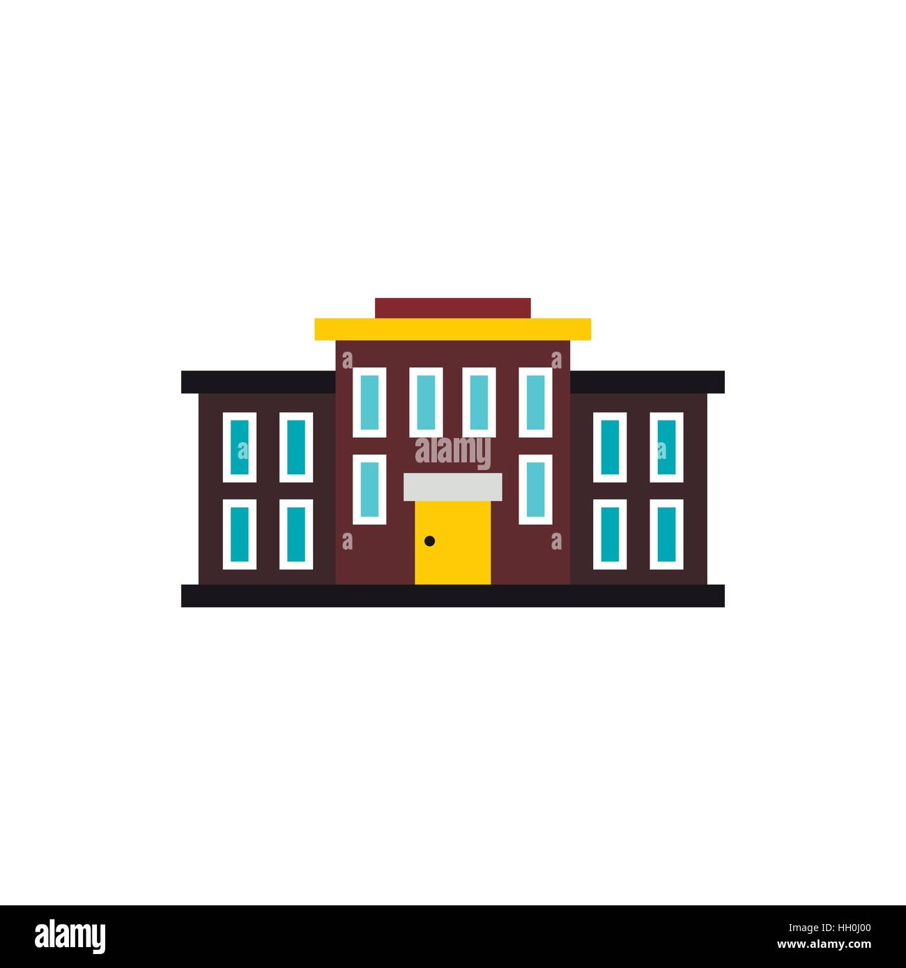 School icon, flat style Stock Vector Image & Art - Alamy