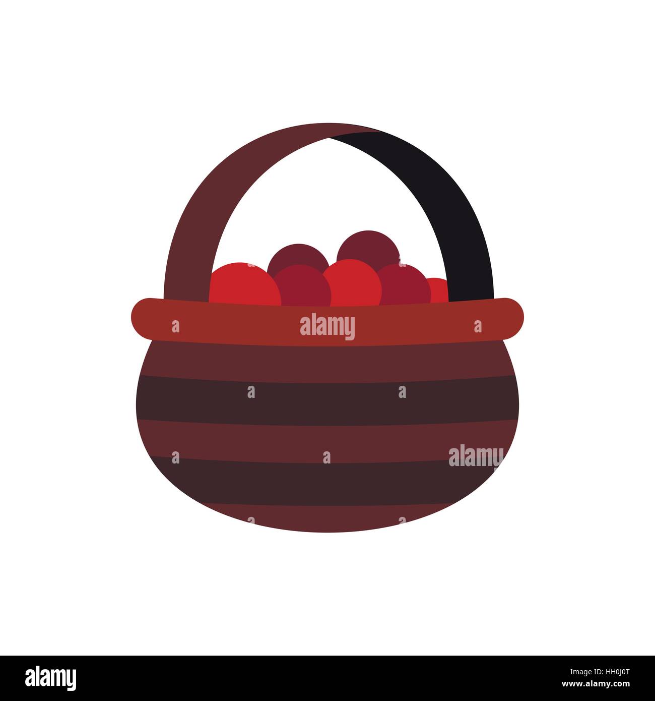 Sweet cherry in basket Stock Vector Images - Alamy
