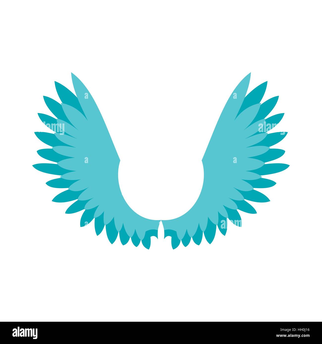 Two wings icon, flat style Stock Vector Image & Art - Alamy