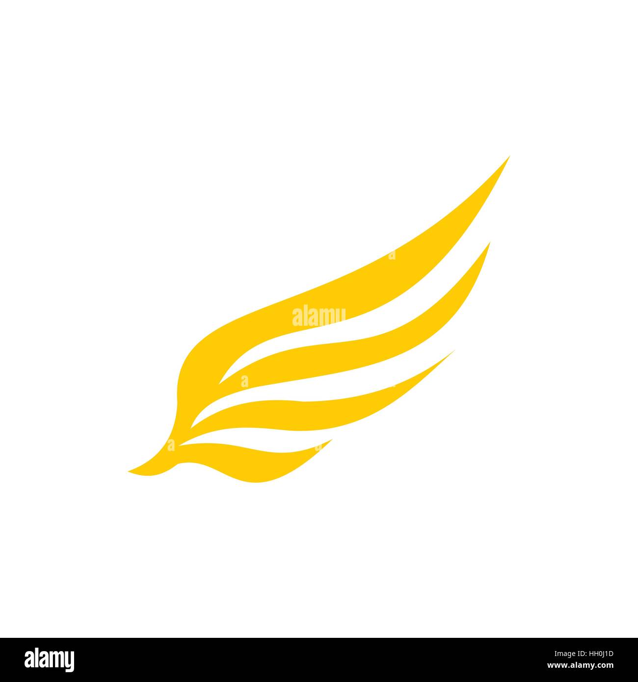 Yellow wing icon, flat style Stock Vector Image & Art - Alamy