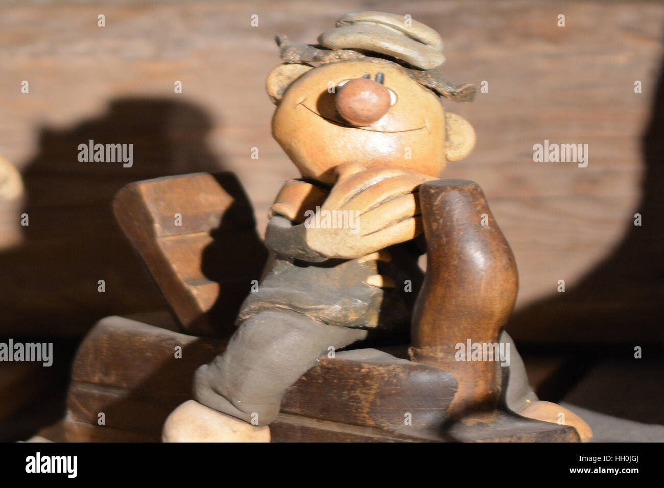 Old worlde wooden puppets in Prague at Christmas Stock Photo - Alamy
