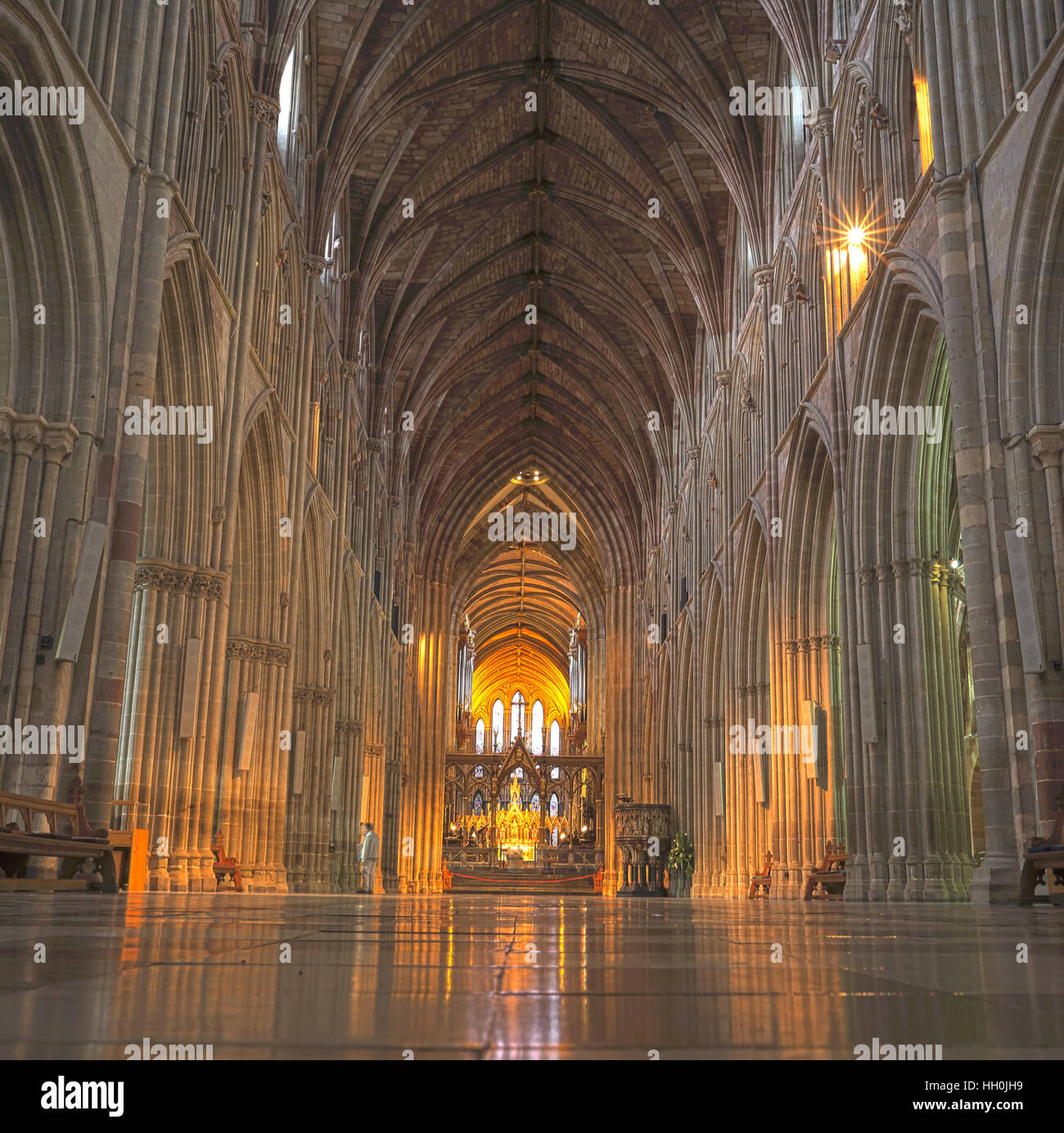 Worcester Cathedral, interior, Worcestershire, England, UK. (HDR Stock ...