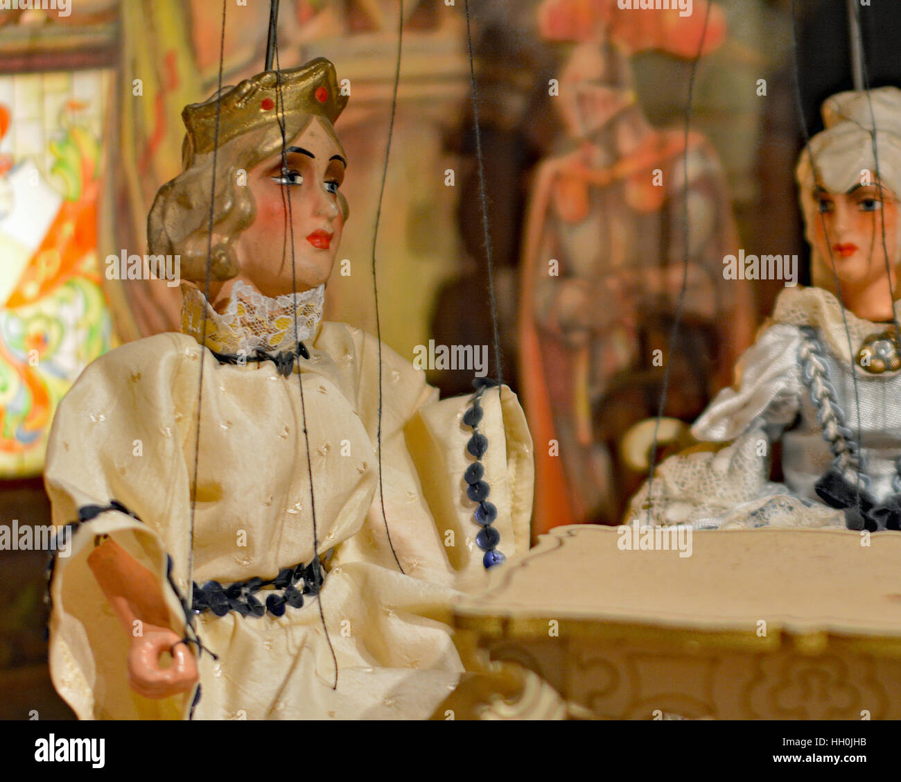 Old wooden puppets hi-res stock photography and images - Alamy