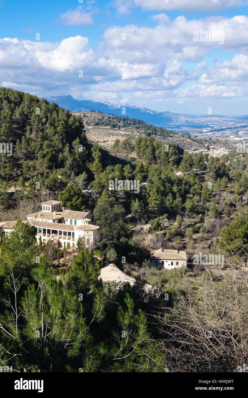 The town and castle of Relleu near Villajoyosa, Spain Stock Photo - Alamy