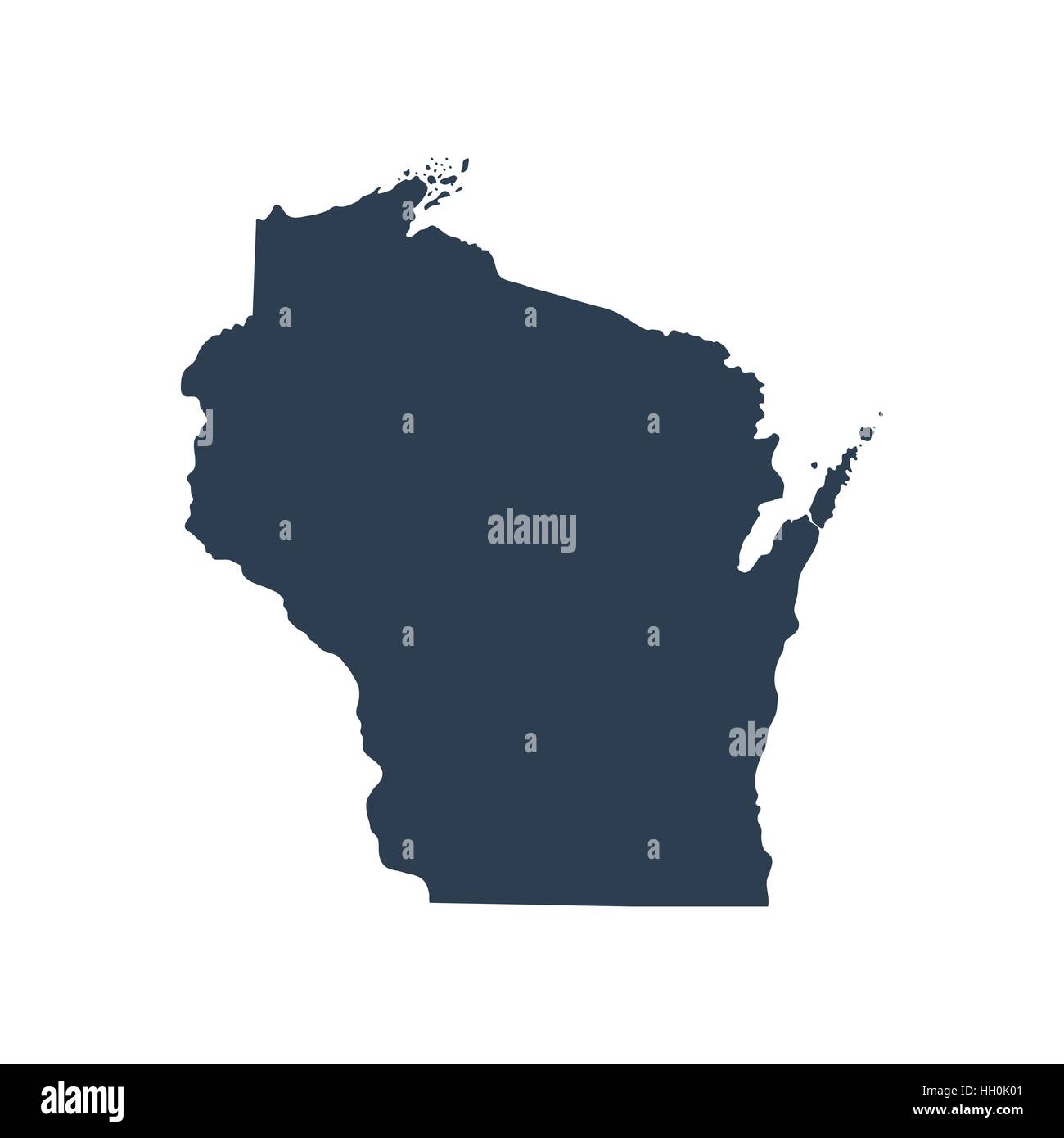 Us state wisconsin map hi-res stock photography and images - Alamy