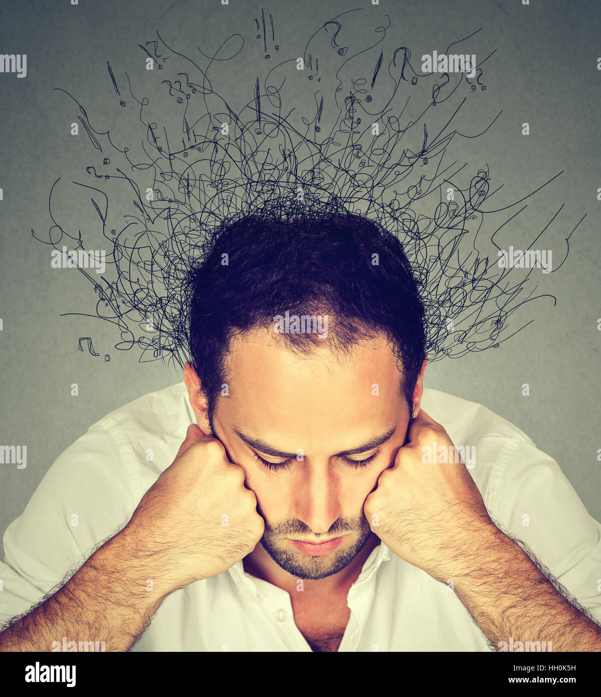 Stressed expression hi-res stock photography and images - Alamy