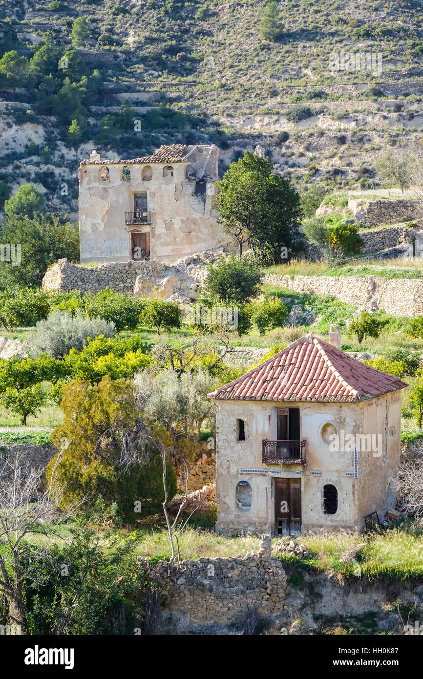 The town and castle of Relleu near Villajoyosa, Spain Stock Photo - Alamy