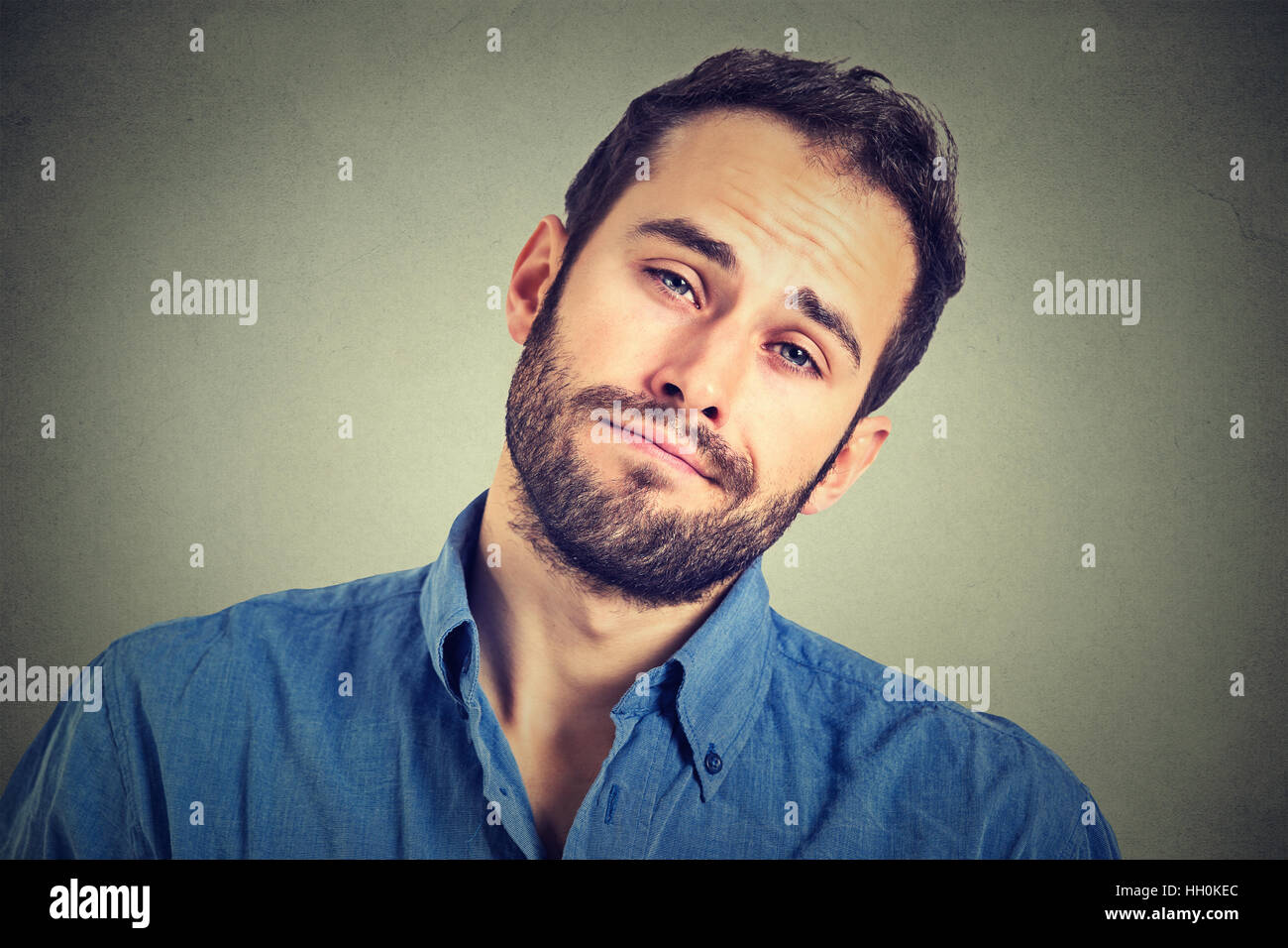 portrait of sad man Stock Photo - Alamy
