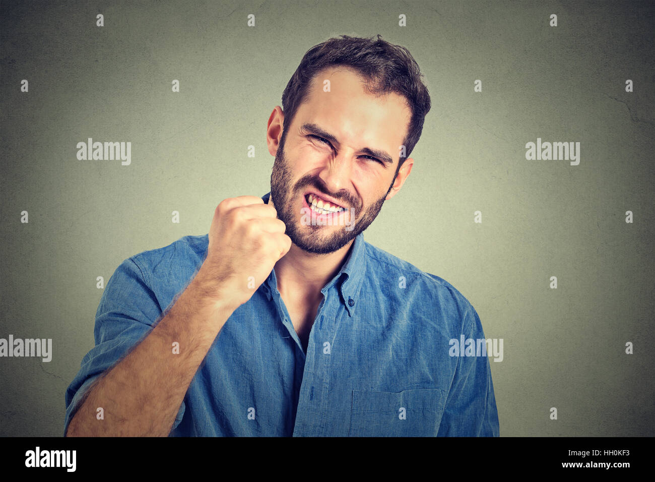 portrait of young angry man Stock Photo - Alamy