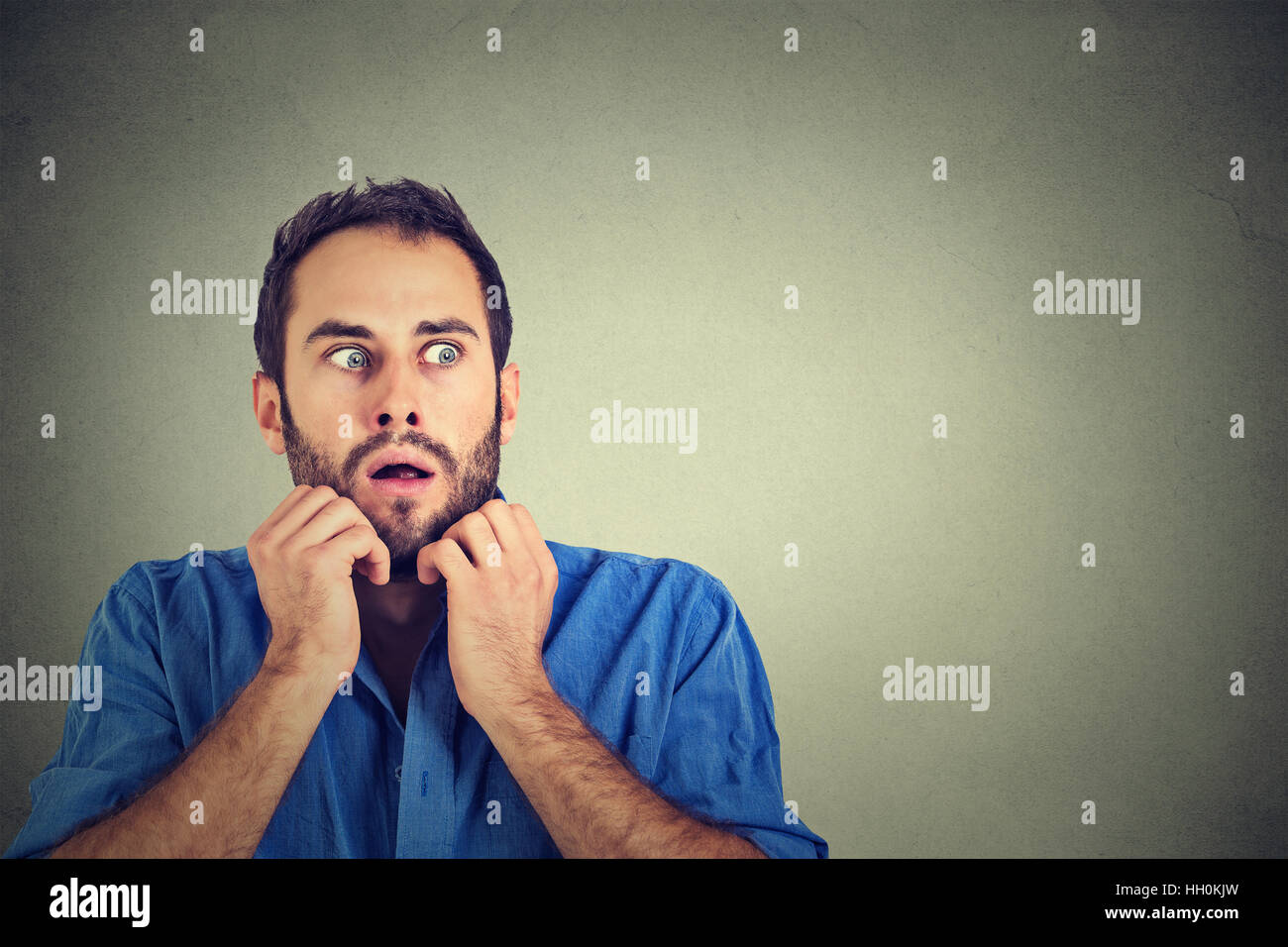 Scared man funny hi-res stock photography and images - Alamy