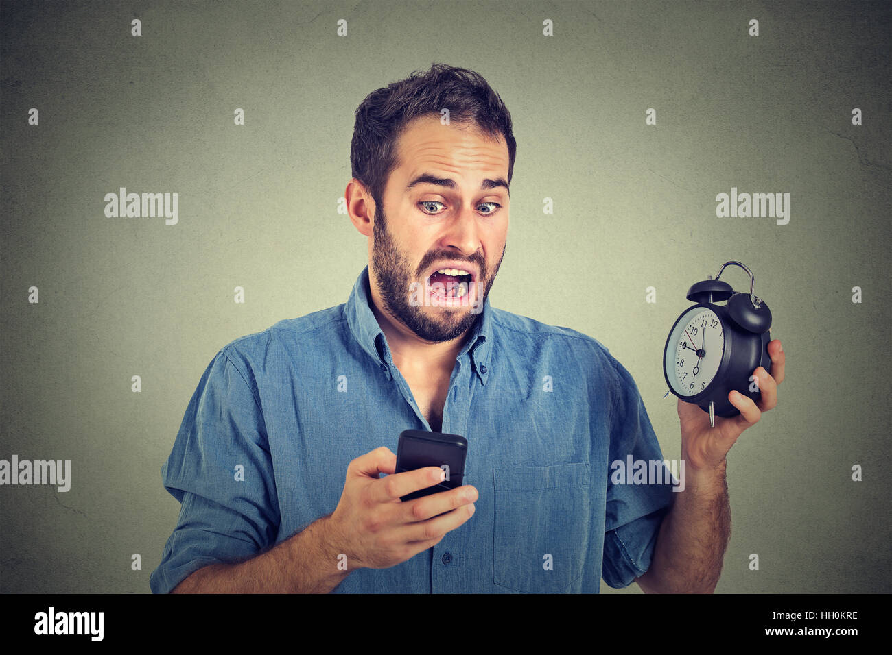 Clock man business time pressure hi-res stock photography and images ...