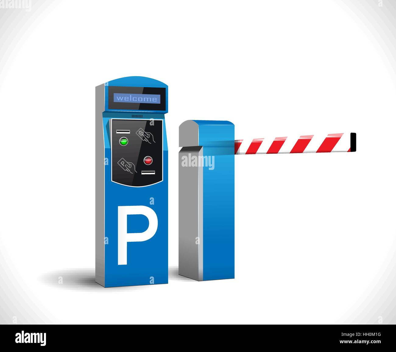 Parking payment station - access control concept Stock Vector Image ...