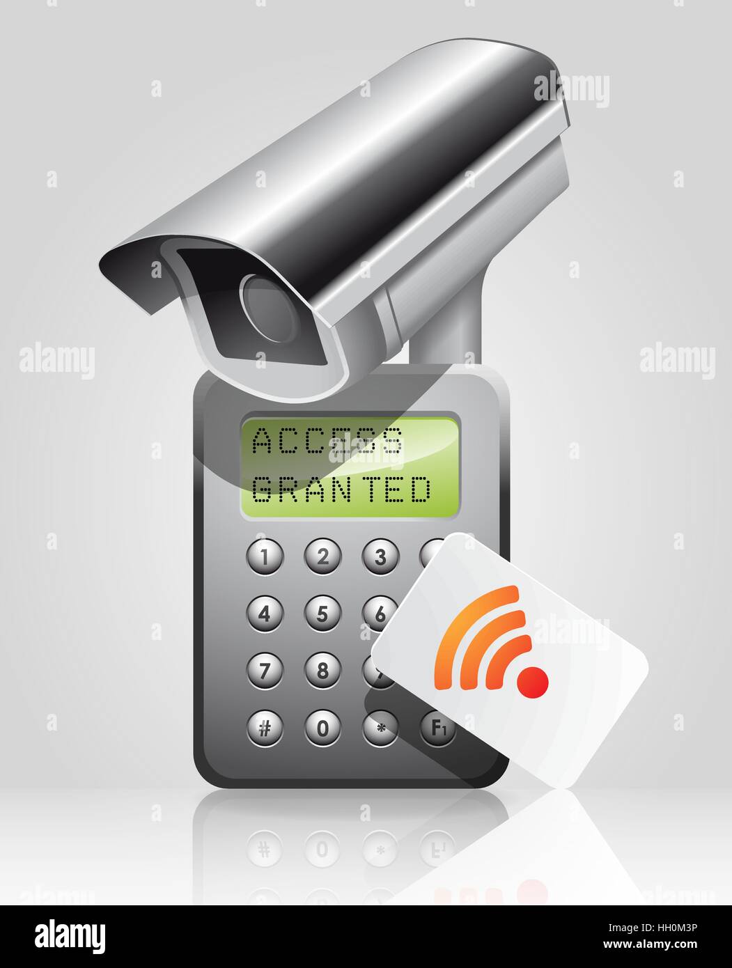 Access control system - time and attendance management Stock Vector ...