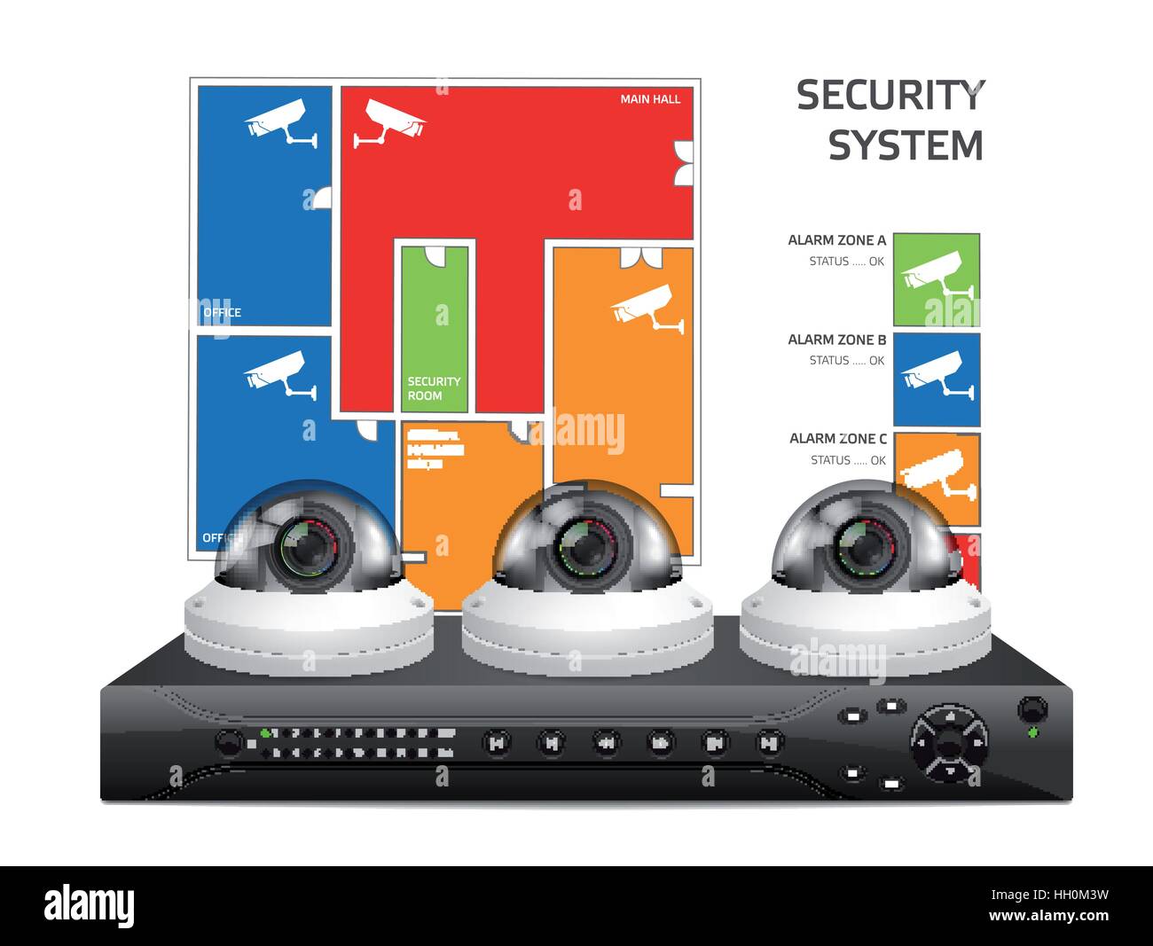 CCTV camera concept - DVR video recorder Stock Vector Image & Art - Alamy