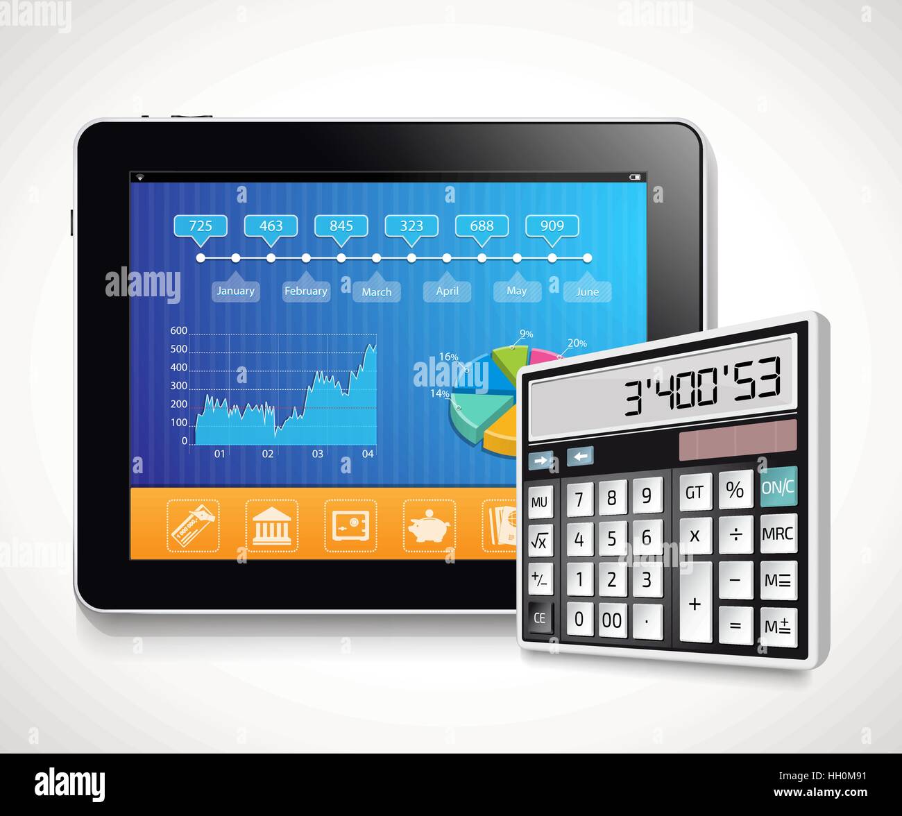 Digital statistics Stock Vector Images - Alamy