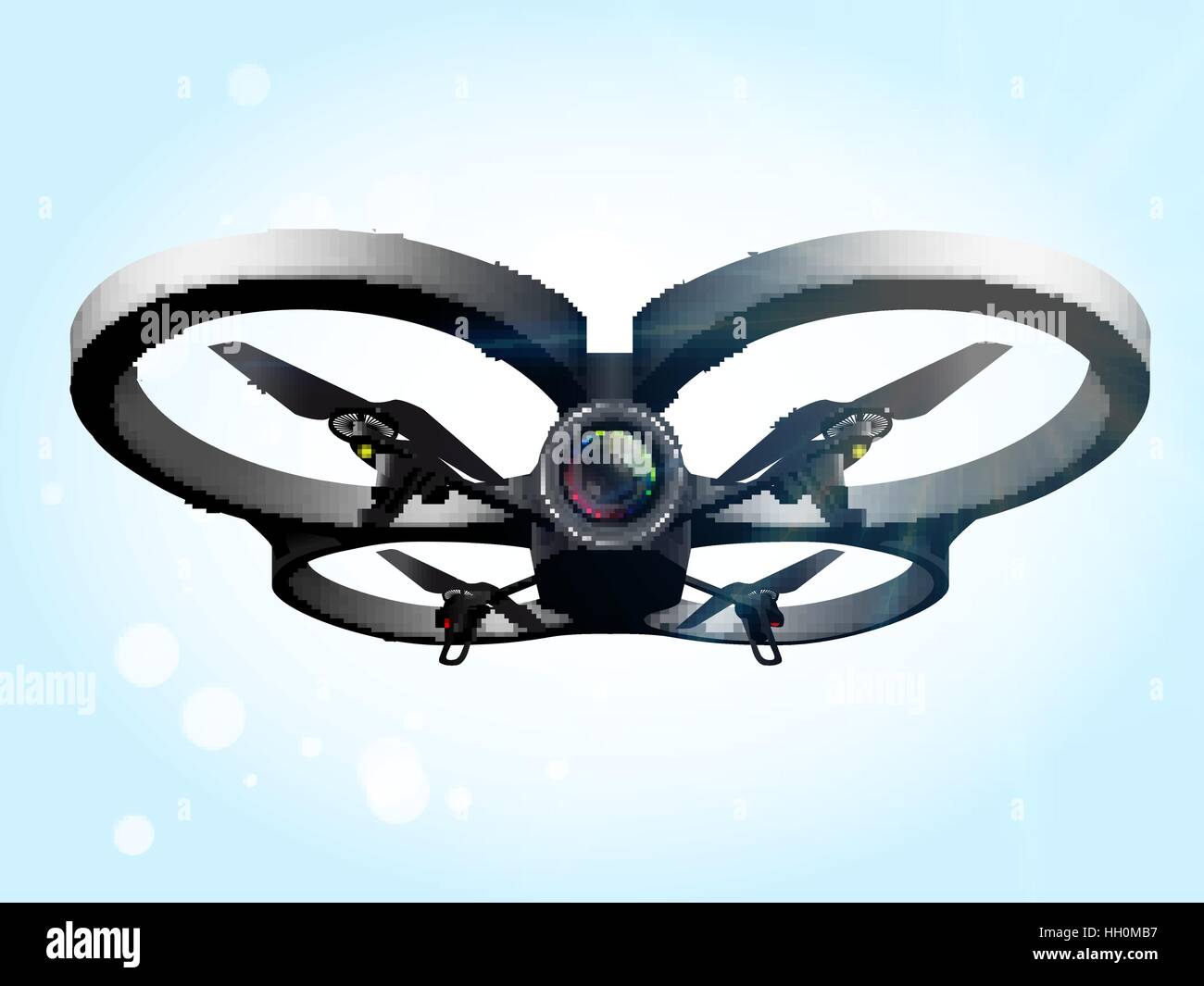 Quadcopter uav drone flying Stock Vector Images - Alamy