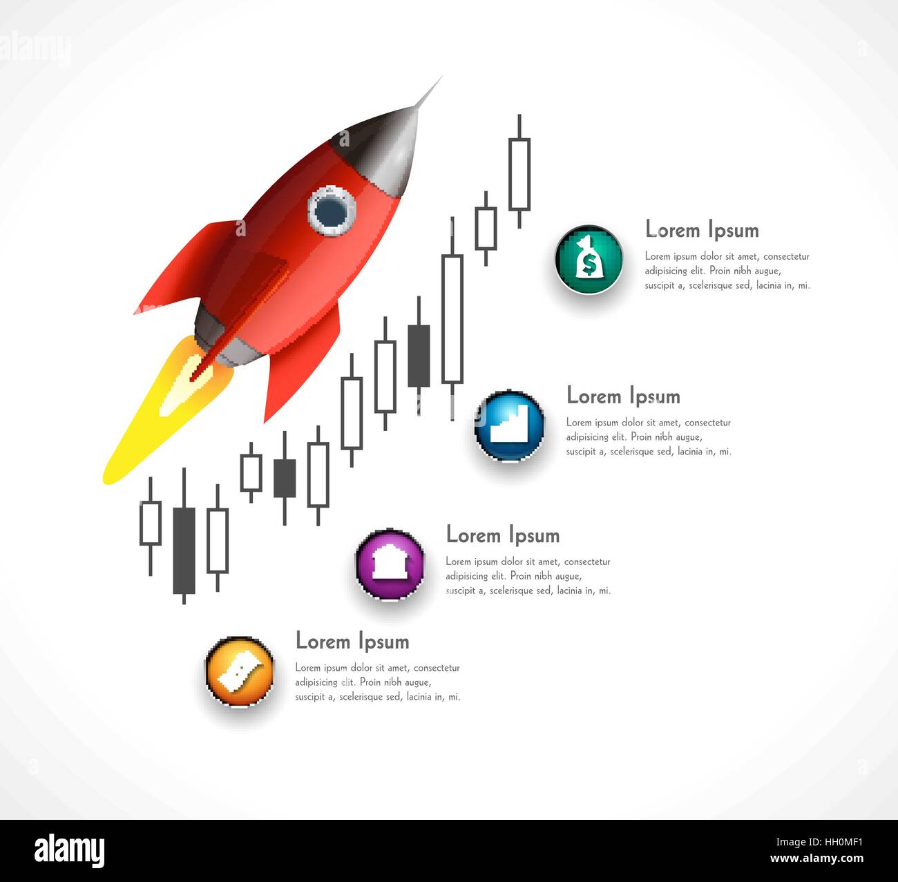 Business investment process on the stock exchange Stock Vector Image ...