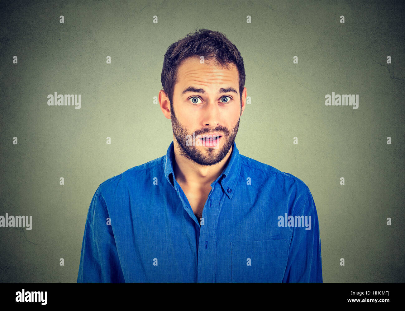 portrait of surprised man Stock Photo - Alamy