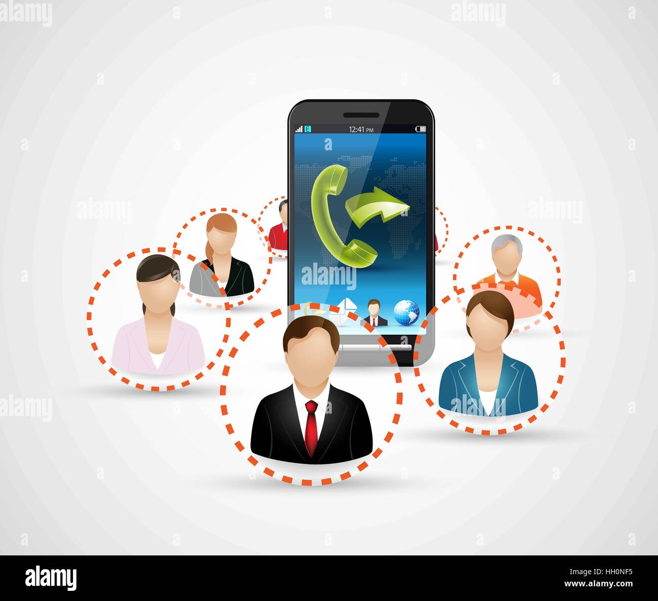 Cellphone - communication concept Stock Vector Image & Art - Alamy