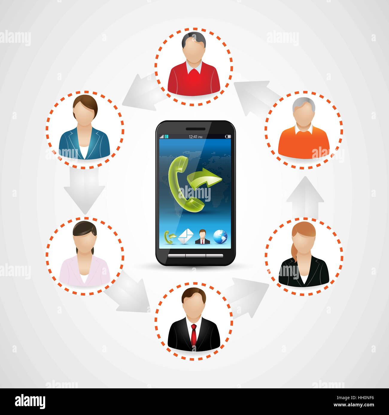 Cellphone - communication concept Stock Vector Image & Art - Alamy