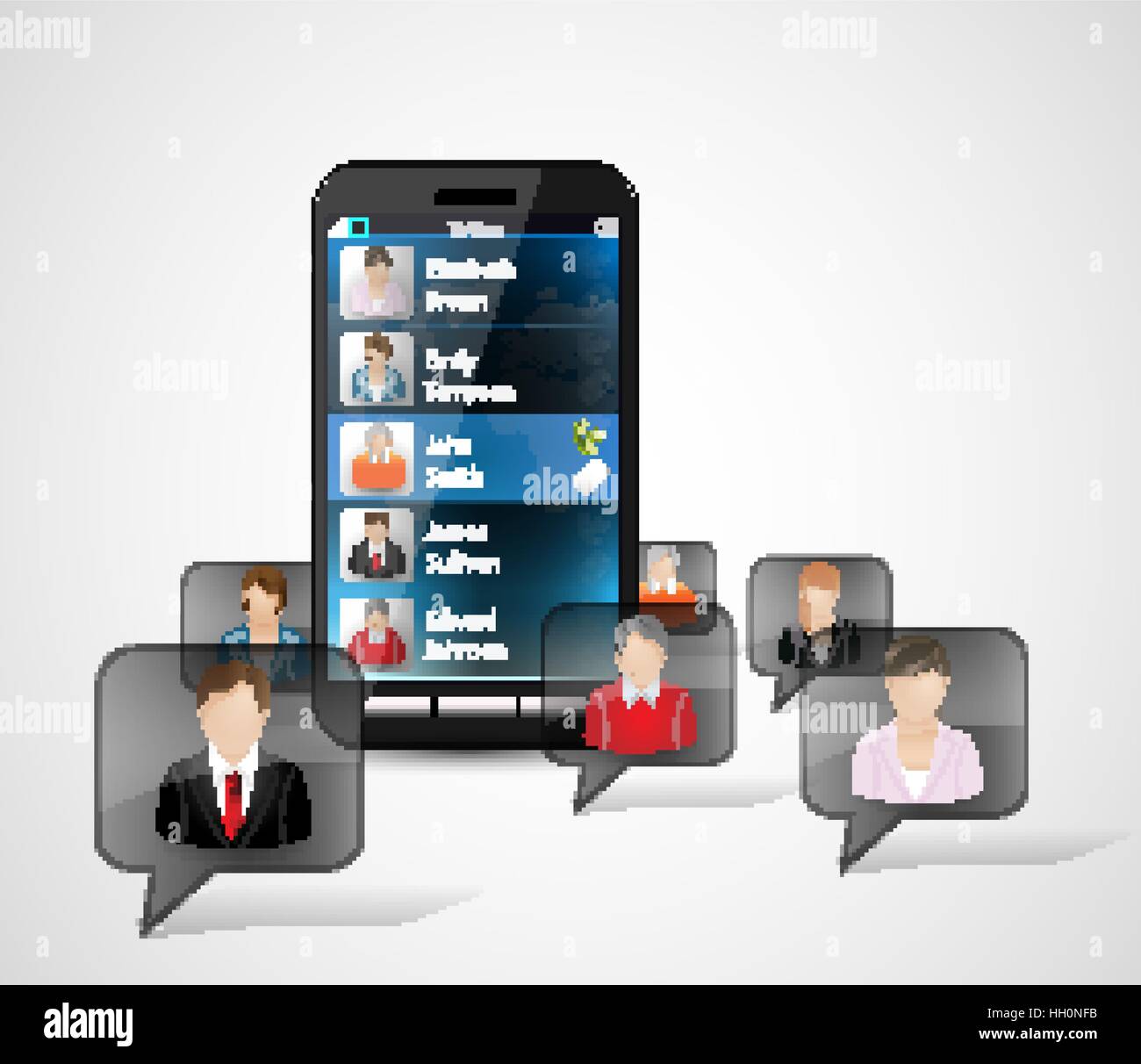 Cellphone - communication concept Stock Vector Image & Art - Alamy