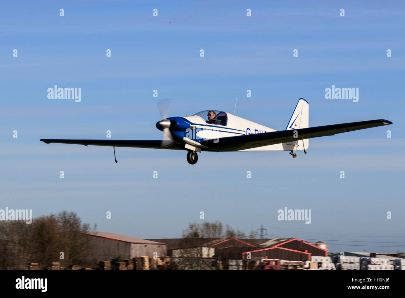 Fournier RF3 Avion Planeur G-BIIA in flight taking-off from Breighton ...