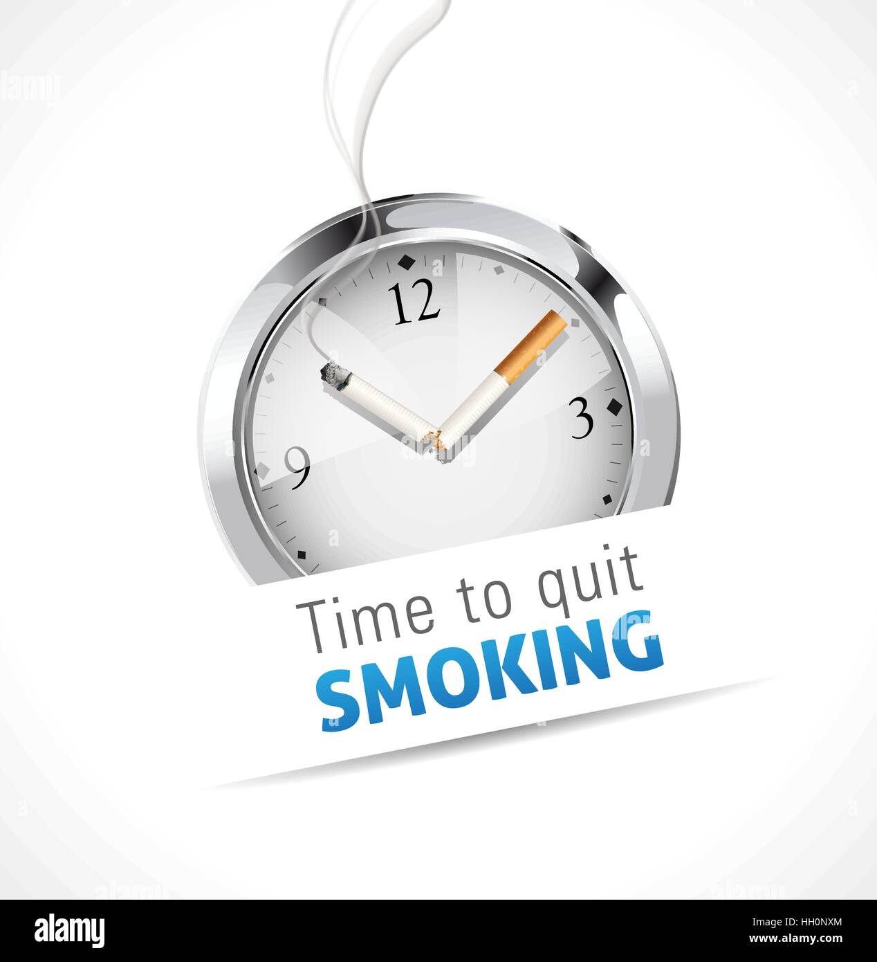 Stopwatch - time to quit smoking concept Stock Vector Image & Art - Alamy