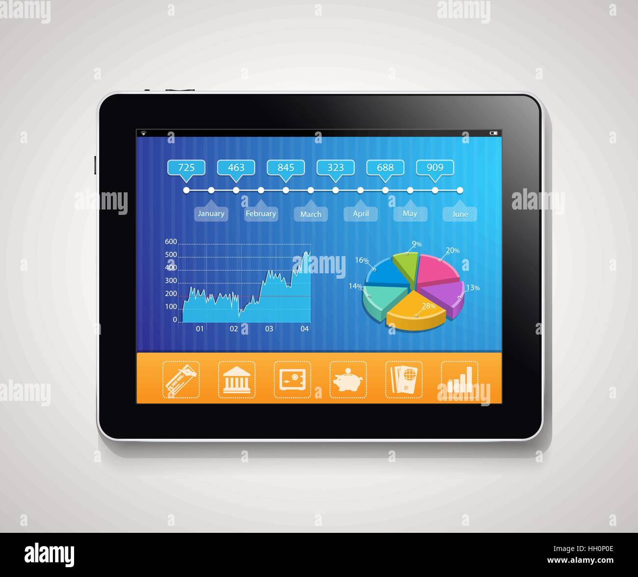 Digital Tablet illustration Stock Vector Image & Art - Alamy