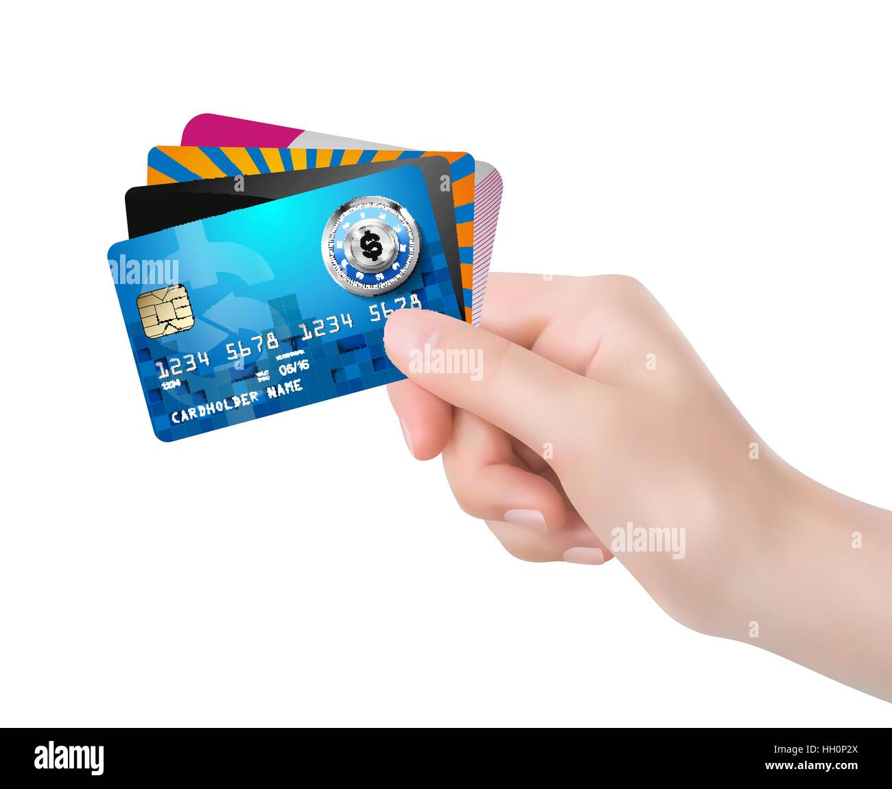 Credit card finance man Stock Vector Images - Alamy