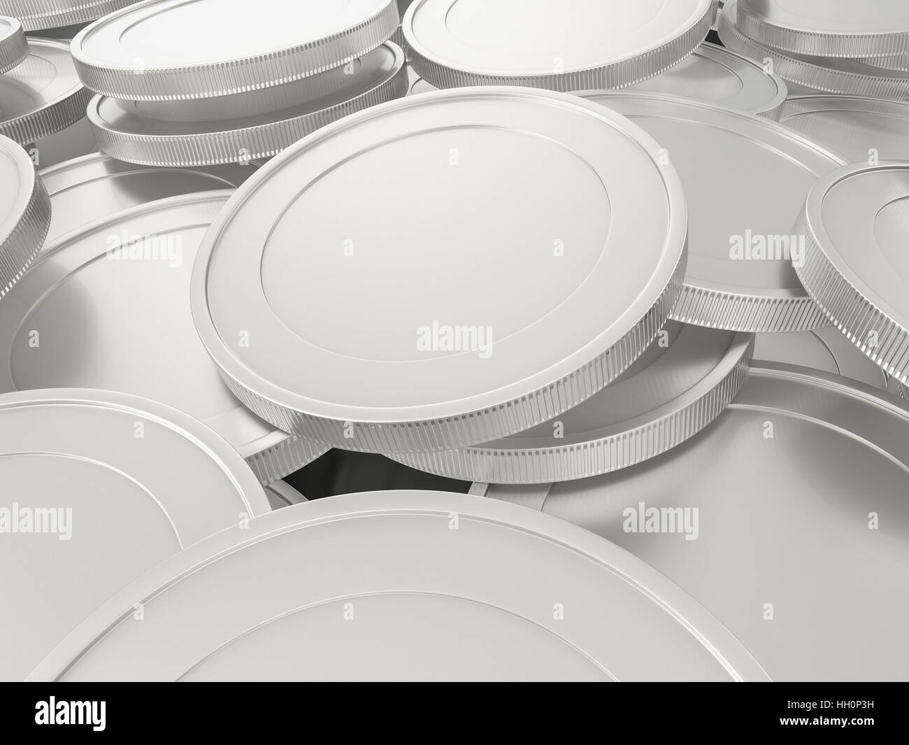 Background formed from silver coins. 3D illustration Stock Photo - Alamy