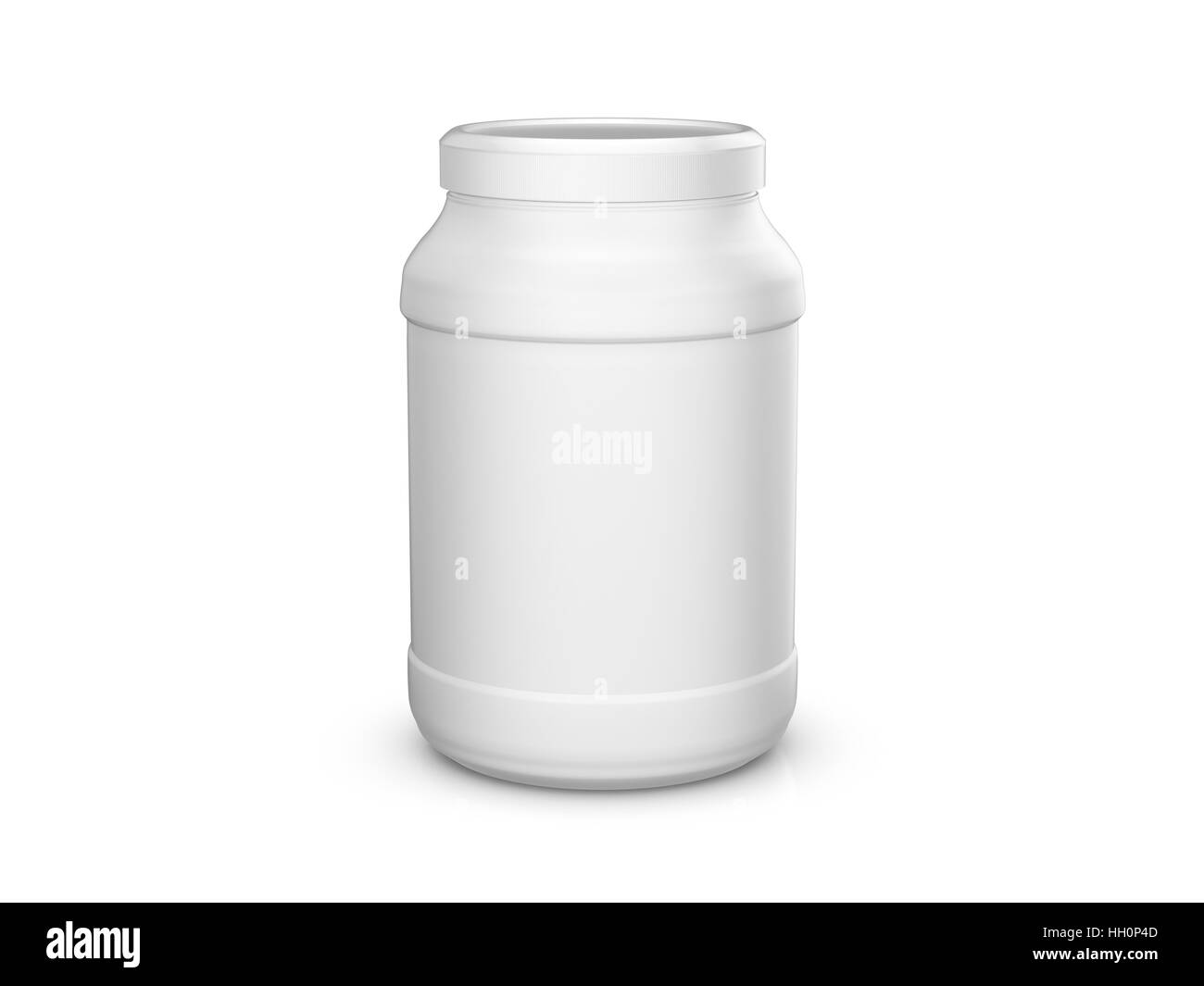 Whey protein container on a white background. 3d illustration Stock ...